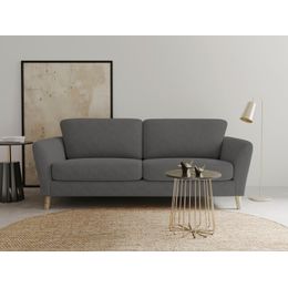 3-Sitzer Home Affaire, B:206cm H:88cm T:90cm, grau, Webstoff (100% Polyester);Struktur fein (58% Polyester, 22% Polypropylen);Filzoptik (100%