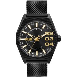 Diesel Herren Quarzuhr "SCRAPER", schwarz, Armbanduhren, Armbanduhr, Herrenuhr, Edelstahlarmband