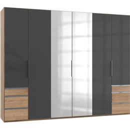 Kleiderschrank wimex, B:300cm H:236cm T:58cm, grau, Schlafzimmer, Schr&auml;nke, "Level by fresh to go", mit Glas-und Spiegelt&uuml;ren