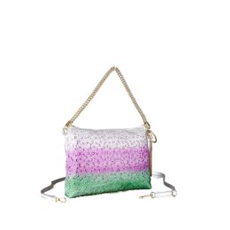 Damen Schultertasche "Bling", Collezione Alessandro, gr&uuml;n, Polyurethan (PU), Taschen, mit tausenden Strass Glitzersteinen