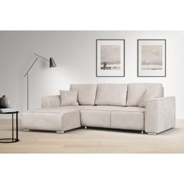 OTTO home "BEATRICE optionale Schlafsofa mit Bettkasten, B/T/H: 265/170/86 cm" L-Form, wahlweise auch mit Bettfunktion und Bettkasten