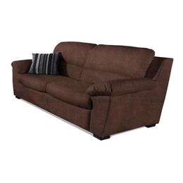2,5-Sitzer COTTA, B:183cm H:87cm T:89cm, braun, Luxus-Microfaser aus 100% Polyester;NaturLEDER (echtes Rindsleder), Sofas, "Dani"
