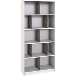 Standregal wimex, B:90cm H:198cm T:38cm, wei&szlig;, Wohnzimmer, Regale, "Joker", B&uuml;cherregal, Mehrzweckregal mit vielen F&auml;chern, 198cm hoch, 90cm breit