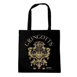 logoshirt Damen Henkeltasche "Baumwolltasche", schwarz, Baumwolle, bedruckt, Taschen, mit Gringotts-Print