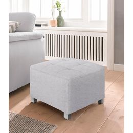 Sit & More Hocker SIT & MORE, B:58cm H:43cm T:58cm, silber, Luxus-Microfaser (90% Polyester, 10% Polyamid);Kunstleder SOFTLUX;Luxus-Microfaser ALTARA NUBUCK