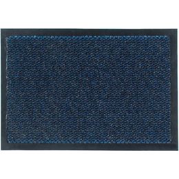 Fu&szlig;matte Astra, B:60cm H:7mm L:90cm, blau, Kunstfaser, Flur, Teppiche, "Saphir 617", Schmutzfangmatte, In -und Outdoor geeignet