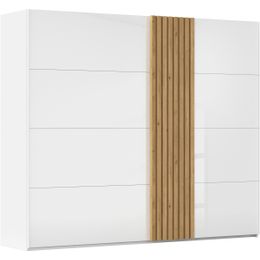 Schwebet&uuml;renschrank Rauch, B:262cm H:223cm T:69cm, wei&szlig;, Holzwerkstoff, Schr&auml;nke, "Kleiderschrank Schrank Garderobe W&auml;scheschrank TEGIO", mit