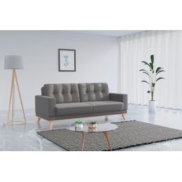 Sit & More 3-Sitzer SIT & MORE, B:215cm H:90cm T:97cm, braun, 100% PES, Sofas, "Lavida"