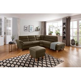 Ecksofa Home Affaire, B:262cm H:89cm T:235cm, gr&uuml;n, Luxus-Microfaser ALTARA NUBUCK (100% Polyester);Struktur (100% Polyester);Luxus-Microfaser