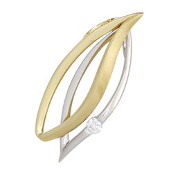 Jobo Damen Kettenanh&auml;nger "Anh&auml;nger mit Diamant", SI = kleine Einschl&uuml;sse, Diamanten Gelbgold 585 Wei&szlig;gold 585, gelb, Diamanten, Gelbgold 585,