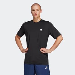 Herren T-Shirt "TR-ES STRETCH T", schwarz-wei&szlig;, Gr. M, adidas Performance, clean, Obermaterial: 92% Polyester, 8% Elasthan, Shirts