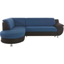 Ecksofa Trendmanufaktur, B:265cm H:85cm T:190cm, schwarz, Kunstleder SOFTLUX / Struktur (77% Polyester; 23% Polyacryl);Luxus-Microfaser ALCAZAR (100%