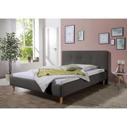 Polsterbett Maintal, B:153cm H:97cm L:208cm, grau, Betten, "Lonepine", Bettseiten zerlegt, ohne Bettkasten