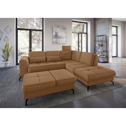 Sit & More Ecksofa SIT & MORE, B:258cm H:84cm T:226cm, braun, Wohnzimmer, Sofas, "Bendigo L-Form", inklusive Sitztiefenverstellung, Bodenfreiheit 12 cm, in 2