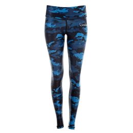 WINSHAPE Damen Leggings "AEL102-Military", blau, Gr. XXL, 80% Polyester, 20% Elasthan, Hosen, mit Kompressionseffekt