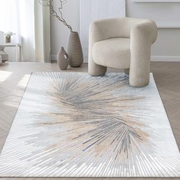 Teppich the carpet, B:160cm H:8mm L:230cm, grau, Polyester, Ankleidezimmer, Teppiche, "Mila", moderner Wohnzimmer Teppich elegant gl&auml;nzender Flor