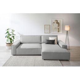 Home Affaire "NEU: SHERWOOD XXL 284, Big-Sofa L-Form, tiefe Sitzfl&auml;che 95 cm, Cord" Recamiere rechts/links, als Schlafsofa stellbar, Cord u.