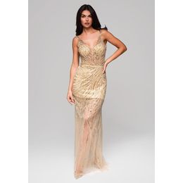 Ombre Abendkleid Damen Gr&ouml;&szlig;e 38 gold Winterkleid