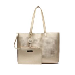 Damen Schultertasche "Glam", Collezione Alessandro, gold, Lederimitat, Taschen, mit Lochstanzung