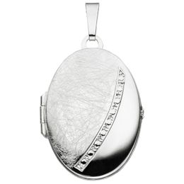 Jobo Damen Medallionanh&auml;nger "Anh&auml;nger Medaillon oval", Silber 925 (Sterlingsilber), silber, Silber 925 (Sterlingsilber), Schmuckanh&auml;nger, 925 Silber