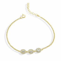 dKeniz Damen Armband "925/- Sterling Silber vergoldet Pure Elegance", 18+4cm, Silber 925 (Sterlingsilber), gold, Silber 925 (Sterlingsilber),