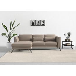 Sit & More Ecksofa SIT & MORE, B:262cm H:88cm T:171cm, grau, Wohnzimmer, Sofas, "Lindholm L-Form", mit Sitztiefenverstellung und Federkern