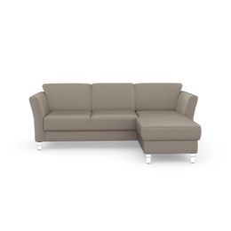 Sit & More Ecksofa SIT & MORE, B:248cm H:87cm T:162cm, braun, Wohnzimmer, Sofas, "Visby L-Form", wahlweise mit Bettfunktion und Bettkasten, frei im Raum stellbar