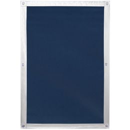 Dachfensterrollo, B:59cm H:119cm, blau, LICHTBLICK ORIGINAL, Polyester, Rollos, "Haftfix Hitzeschutz Abdunkelung", mit Thermobeschichtung, mit