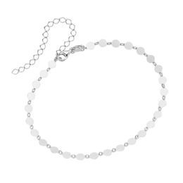Smart Jewel Damen Fu&szlig;kette "runde Pl&auml;ttchen, Silber 925", 28cm, Silber 925 (Sterlingsilber), silber, Silber 925 (Sterlingsilber), Fu&szlig;ketten