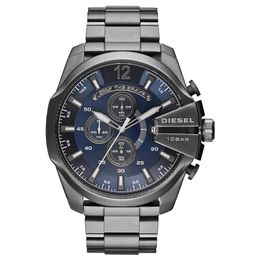 Diesel Herren Chronograph "MEGA CHIEF", grau, Armbanduhren, Quarzuhr, Armbanduhr, Herrenuhr, Stoppfunktion, Edelstahlarmband