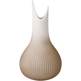 Tischvase Goebel, B:8cm H:15cm T:8cmsand, Porzellan, Vasen, "Vase Raindrop"