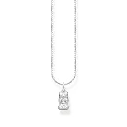 Thomas Sabo Damen Kette mit Anh&auml;nger "Thomas Sabo x HARIBO: Kette mit Goldb&auml;r", 50, Silber 925 (recycelt), silber, Silber 925 (recycelt), Halsketten