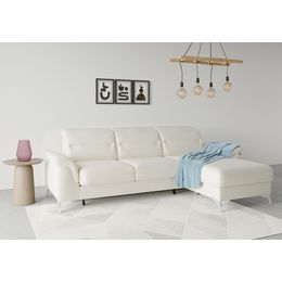 Sit & More Ecksofa SIT & MORE, B:258cm H:85cm T:170cm, beige, 98% Polyester, 2% Polyamid, Wohnzimmer, Sofas, "Sinatra L-Form", mit Recamiere, optinal mit