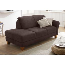Recamiere Home Affaire, B:194cm H:84cm T:91cm, braun, Struktur (100% Polypropylen);Luxus-Microfaser (100% Polyester) 90% Polyester/10%