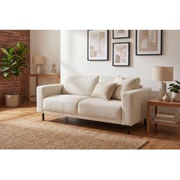 2,5-Sitzer Home Affaire, B:183cm H:78cm T:90cmcreme, 100% PES, Sofas, "Sveeva, Kompaktsofa, B.183 cm, schwarze Metallf&uuml;&szlig;e", langlebiger Webstoff, mit