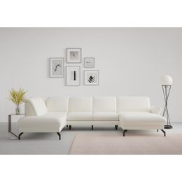 Sit & More Wohnlandschaft SIT & MORE, B:338cm H:84cm T:207cm, beige, Sofas, "Fashion U-Form", wahlweise mit Kopfteilverstellung, Vorziehsitz, motorisch,