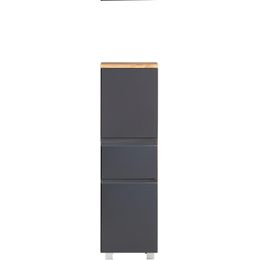 Midischrank Welltime, B:40cm H:130cm T:35cm, grau, MDF, Badezimmer, Schr&auml;nke, "S&ouml;lden"