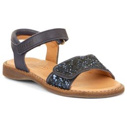 froddo M&auml;dchen Sandale "Lore Sparkle", Gr. 25, blau, Leder, Glitzer, festlich, Schuhe, Sommerschuh, Klettschuh, Sandalette, mit zwei Klettverschl&uuml;sse