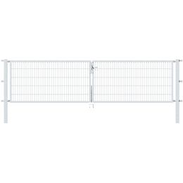 Alberts Zaundoppelt&uuml;r "Flexo", B/H: 400cm x 100cm, silber, Tore, 400 cm Breite, in versch. H&ouml;hen
