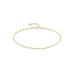 Bruno Banani Damen Fu&szlig;kette "Schmuck Geschenk Silber 925 K&ouml;rperschmuck Singapurkette Herz", Silber 925 (Sterlingsilber), gold, Silber 925