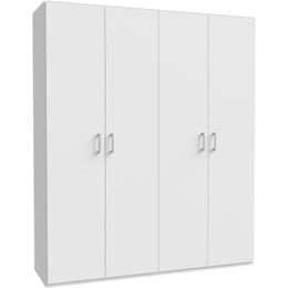 Dreht&uuml;renschrank FORTE, B:177,5cm H:210,5cm T:54,2cm, wei&szlig;, Spanplatte, Schr&auml;nke, Dreht&uuml;renschrank, Stauraum, Zubeh&ouml;r optional bestellbar