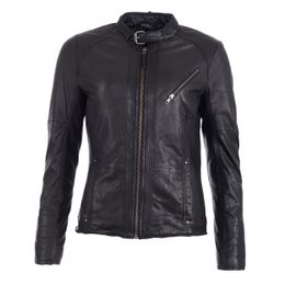 JCC Damen Bikerjacke "15-7-2", schwarz, Gr. XS, Obermaterial: 100% Leder Lamm; Futter: 100% Baumwolle; &Auml;rmelfutter: 100% Polyester; Wattierung: 100%