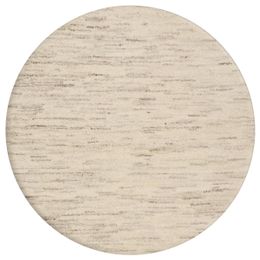 Wollteppich Theko, H:25mm &Oslash;:250cm, beige, Wolle, Wohnzimmer, Teppiche, "Hadj Uni", echter Berber Teppich, reine Wolle, handgekn&uuml;pft