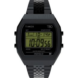 Timex Herren Digitaluhr "Timex LAB Timex 80"schwarz, Armbanduhren, Quarzuhr, Armbanduhr, Herrenuhr,Edelstahlarmband