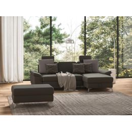 Sit & More Ecksofa SIT & MORE, B:277cm H:89cm T:170cm, braun, Wohnzimmer, Sofas, "Padua L-Form", inklusive Sitztiefenverstellung, Armteilfunktion und Federkern