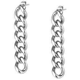 Firetti Damen Paar Ohrstecker "Schmuck Geschenk Ohrschmuck Chain", Edelstahl, silber, Edelstahl, Ohrringe