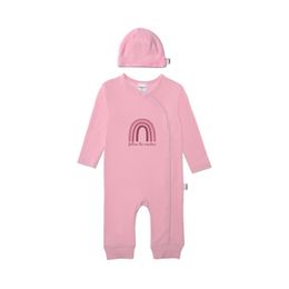 Liliput Baby Jumpsuit "Regenbogen", Gr. 74, pink, 100% Baumwolle, Overalls, mit praktischer Druckknopfleiste