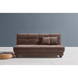 ell+ell Schlafsofa ELL + ELL, B:185cm H:90cm T:100cm, braun, 100% Polyester, Jugendzimmer, Sofas, "Tilda", Breite 185 cm, inkl. 2 Zierkissen