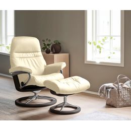 Fu&szlig;hocker stressless, B:57cm H:42cm T:40cm, beige, Leder BATICK: BATICK ist ein leicht korrigiertes, durchgef&auml;rbtes und genarbtes M&ouml;belleder, bei dem
