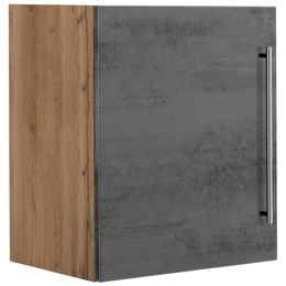 H&auml;ngeschrank KOCHSTATION, B:50cm H:57cm T:34cm, grau, K&uuml;che, Schr&auml;nke, "KS-Samos", 50 cm breit
